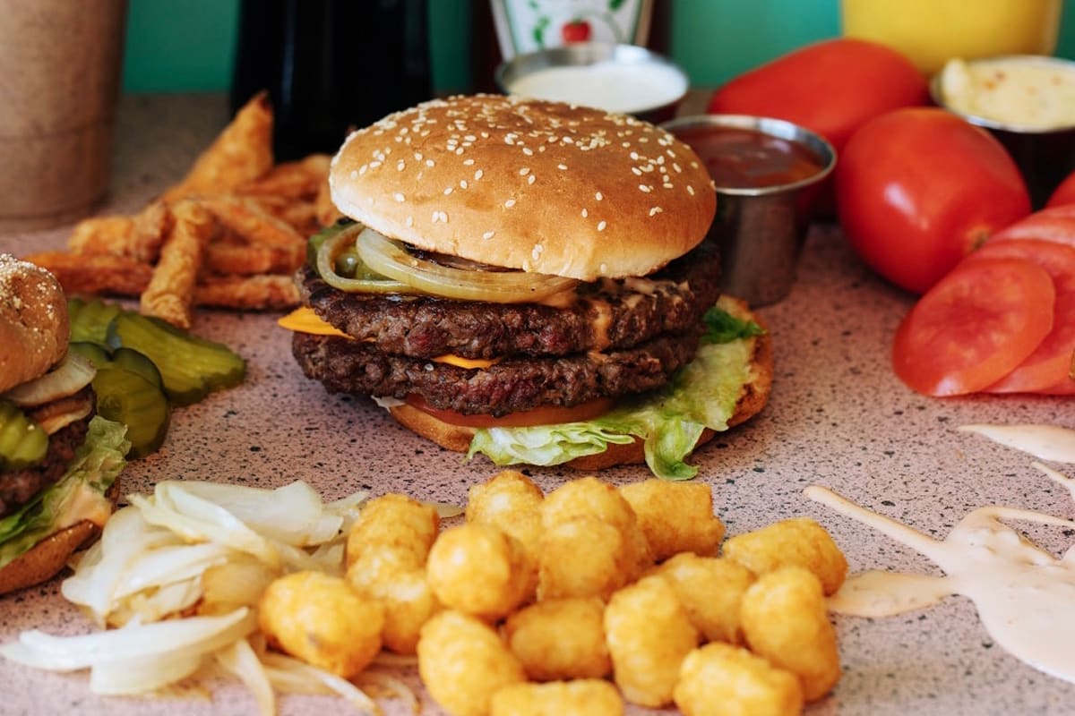 Plant Based Burger House Delivery Menu | Order Online | 9911 S Santa ...