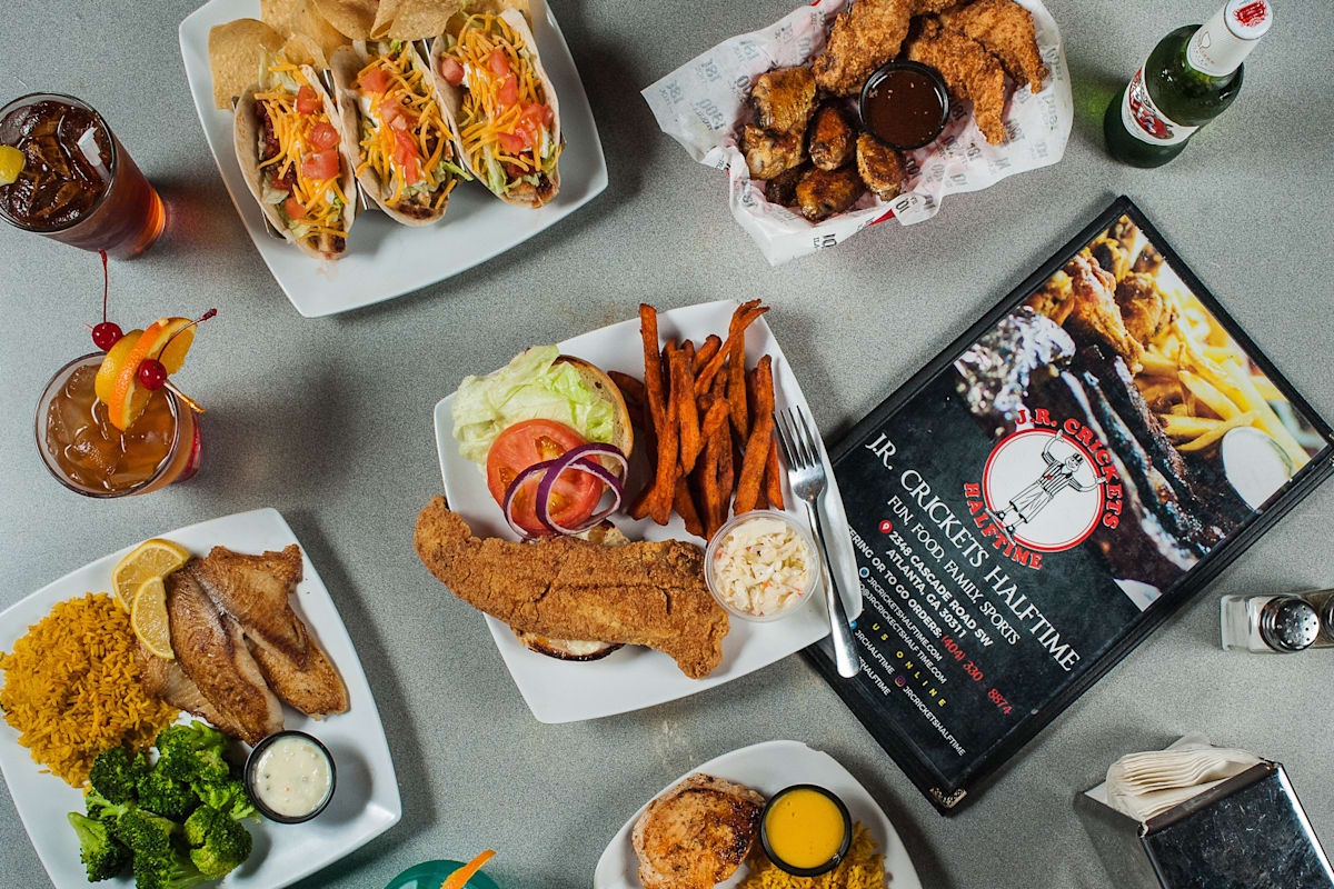 J.R. Crickets Halftime Delivery Menu | Order Online | 2348 Cascade Rd ...