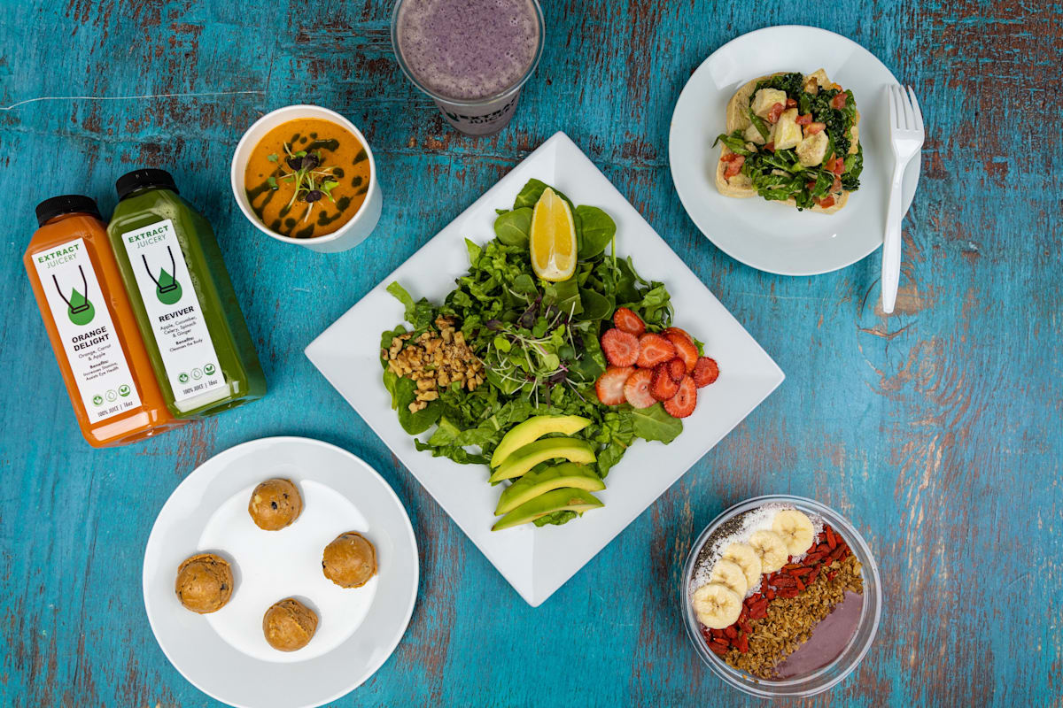 Extract Juicery Organic Cafe Delivery Menu | Order Online | 104 ...