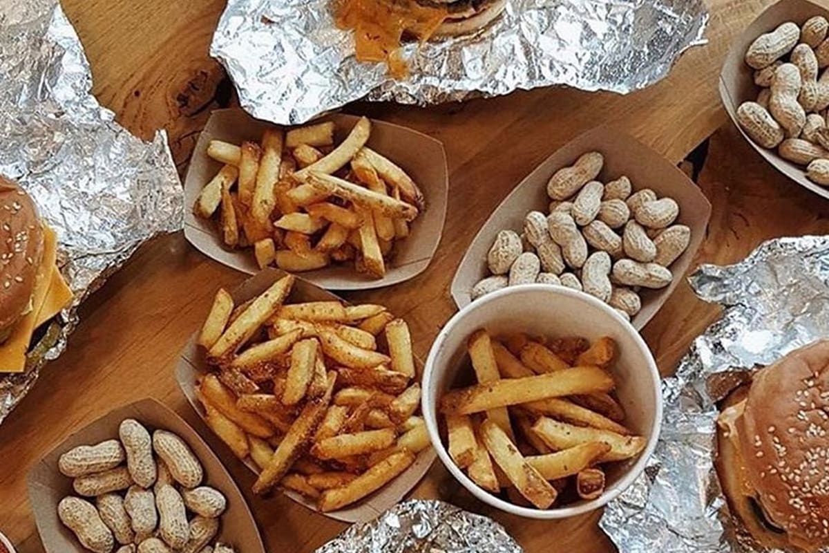 Five Guys West Covina Delivery Menu | Order Online | 1455 Plaza Drive ...