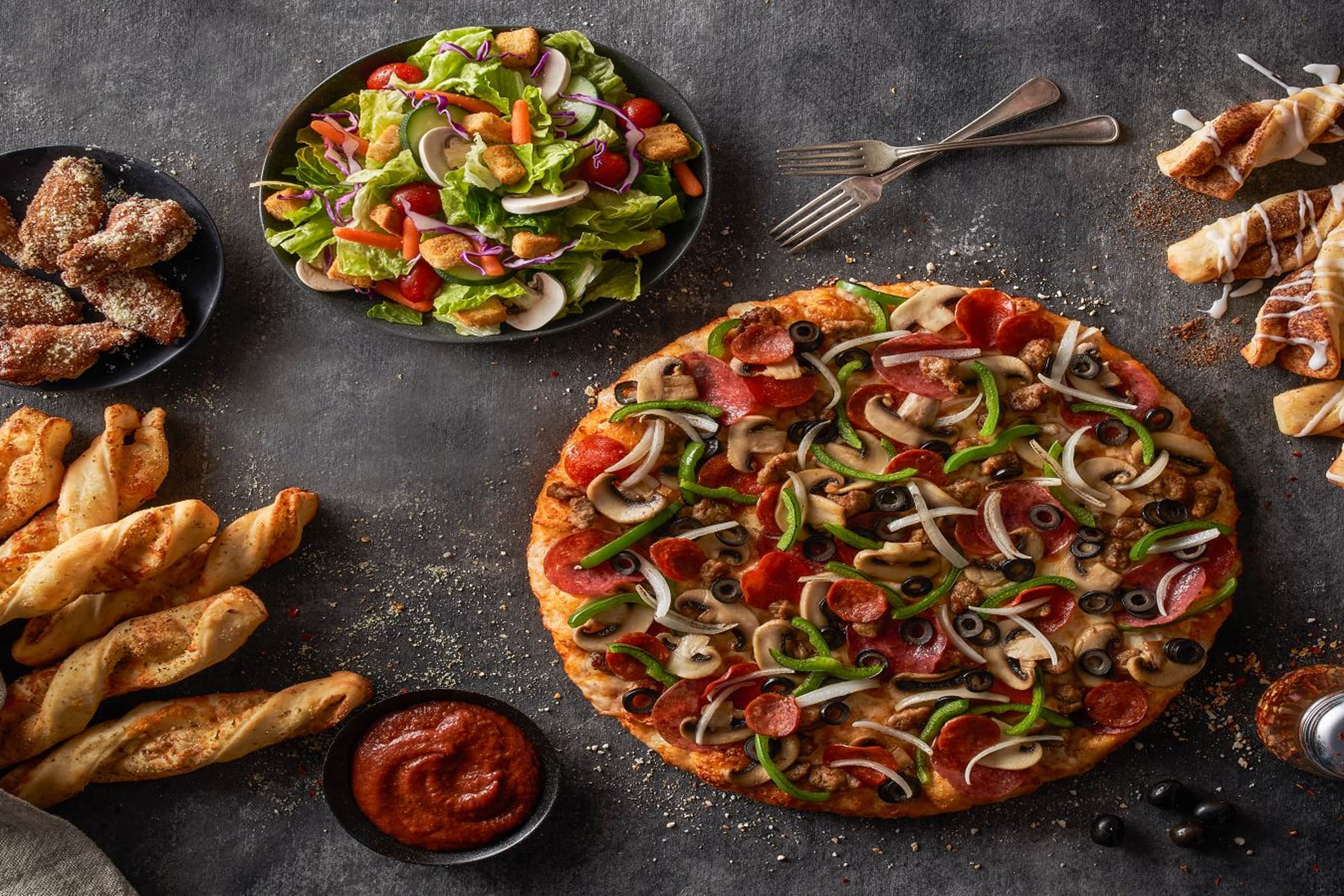 Round Table Pizza Delivery Menu | Order Online | 3601 Pelandale Ave Ste ...