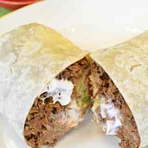 patio beef and bean burrito